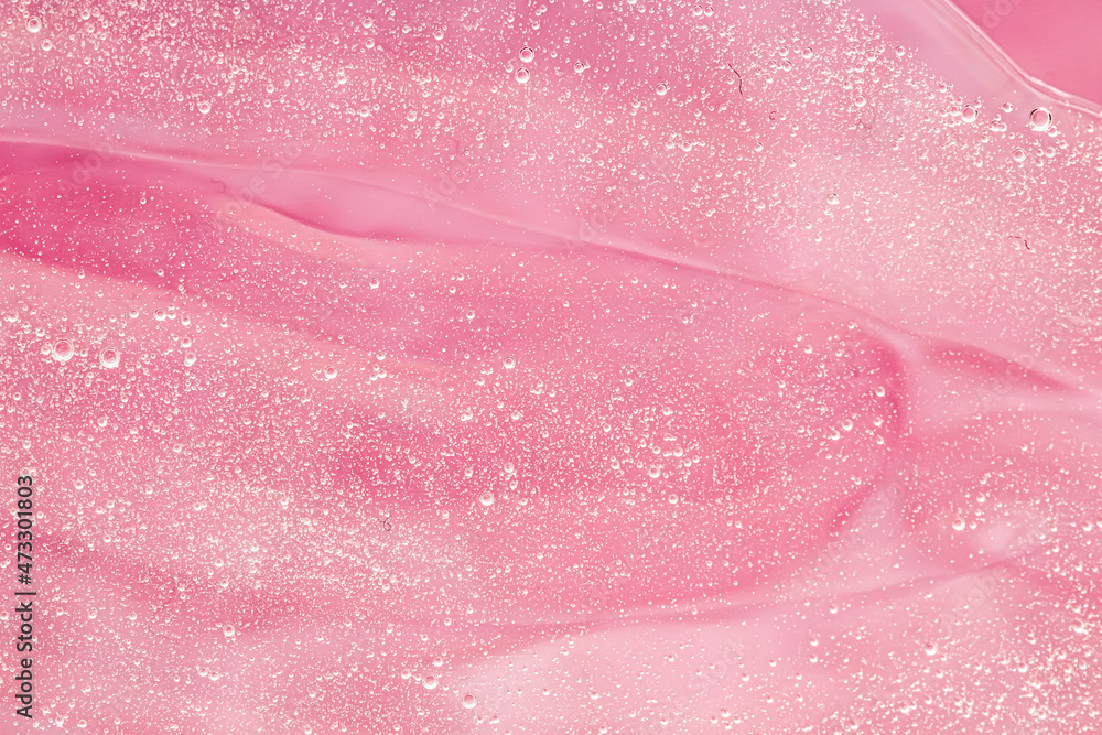 Abstract pink liquid background, paint splash, swirl pattern and water ...