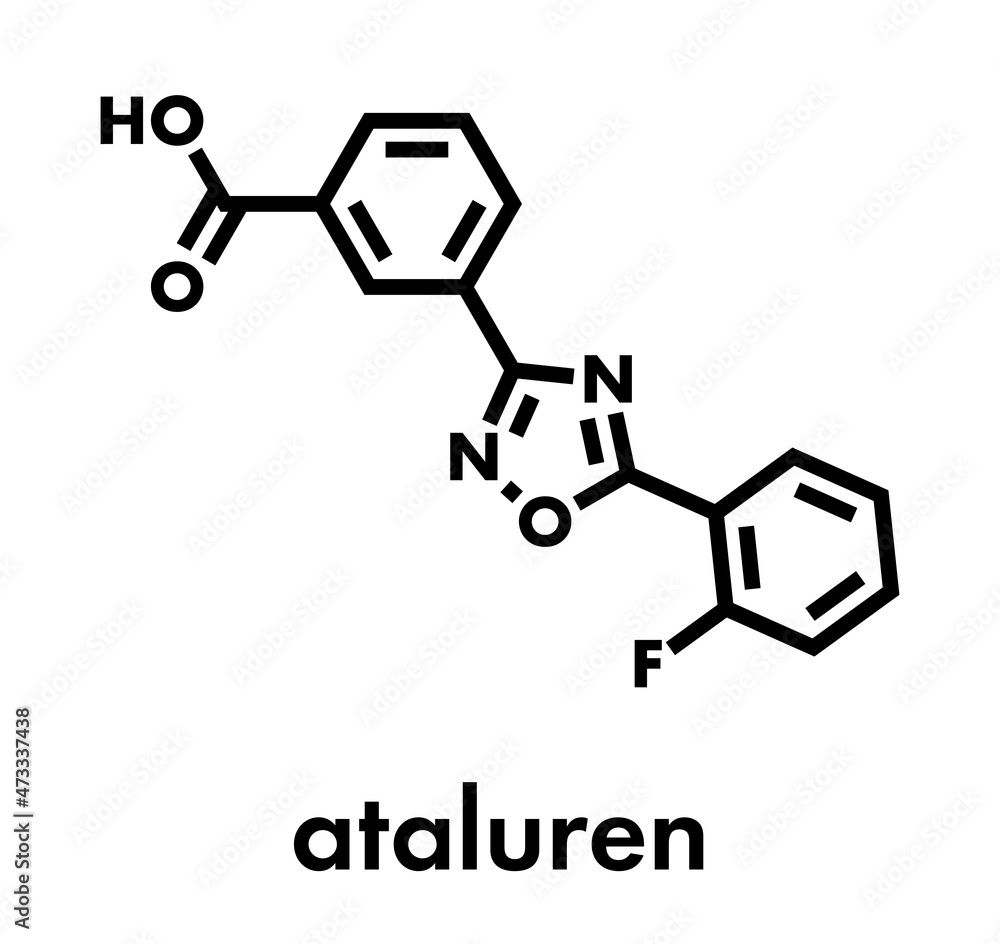 Ataluren genetic disorder drug. Used in treatment of cystic fibrosis ...