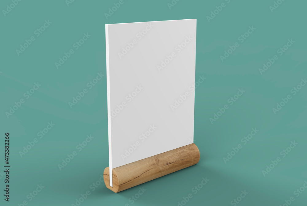 Promotional Table Tent Mockup Template for A4 display. Stock ...