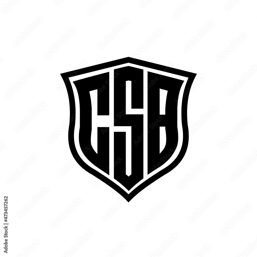 Stock-Vektorgrafik „CSB letter logo design with white background in ...