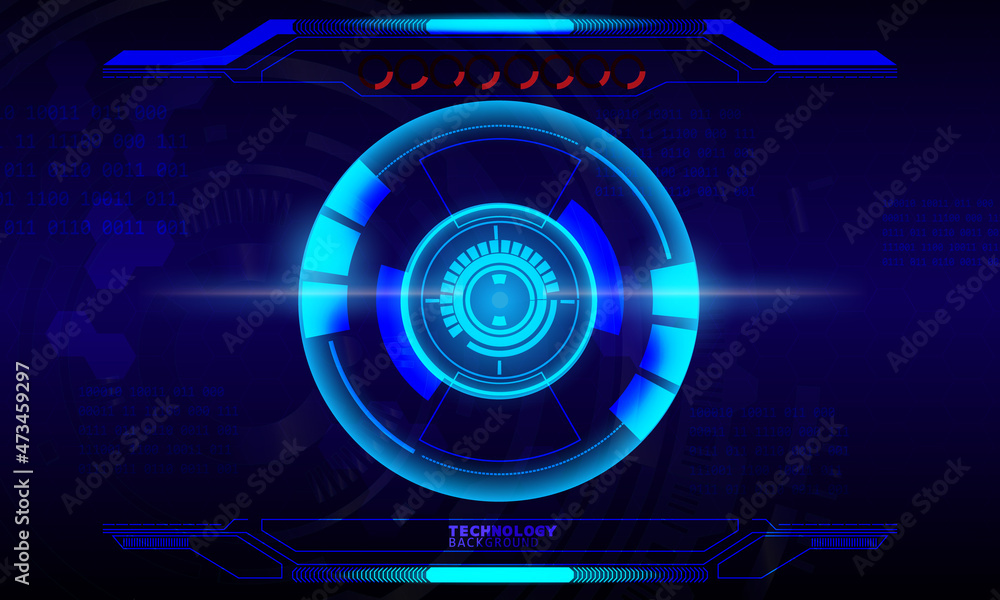 Futuristic abstract technology background. Icon symbol circuit. Vector ...