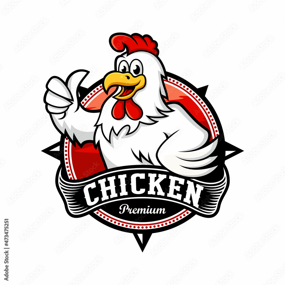 Chicken mascot logo vector template Stock Vector | Adobe Stock