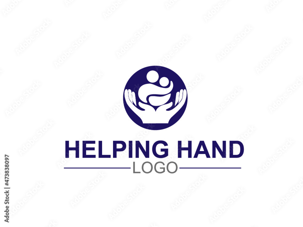 helping hand logo design vector Stock Vector | Adobe Stock