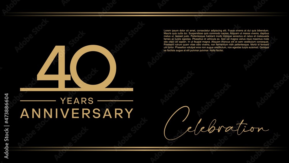 40th anniversary logo. Golden anniversary celebration logo design for ...