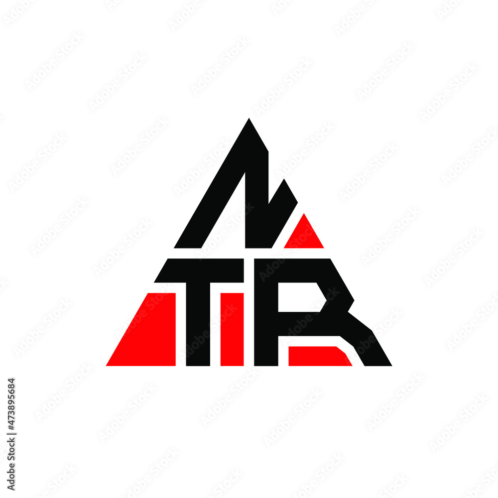 NTR triangle letter logo design with triangle shape. NTR triangle logo ...