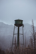 Green Water Tower Free Stock Photo - Public Domain Pictures