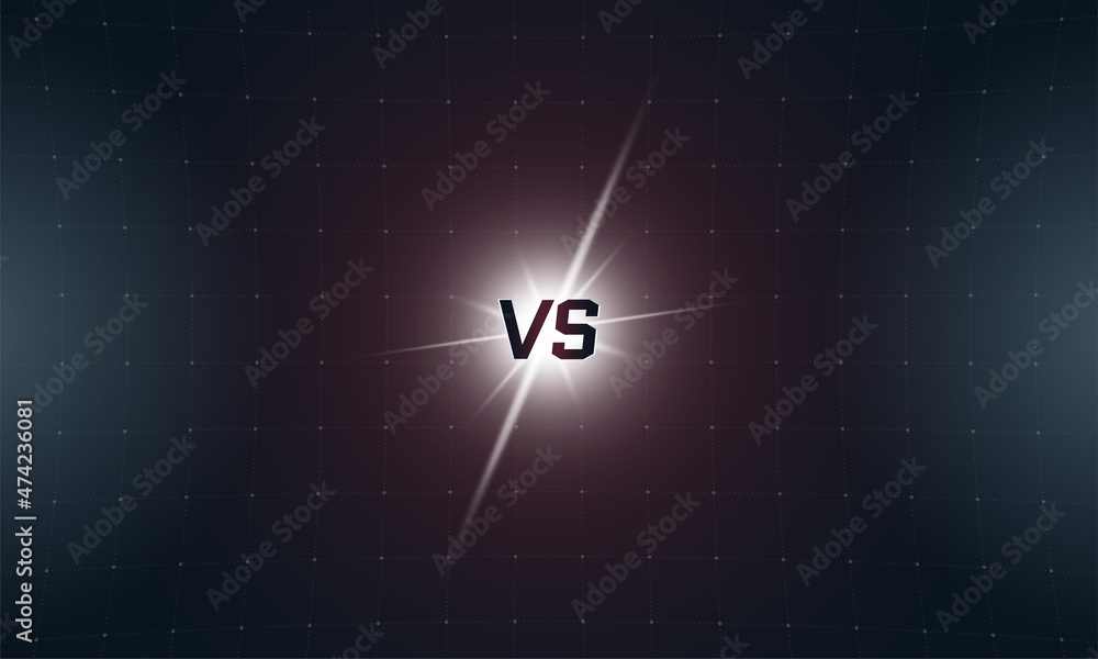 VS letters for cyber sports match competition. Futuristic versus battle ...