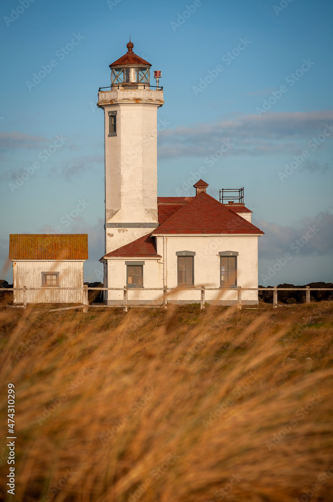 Point Wilson Lighthouse. It marks the western side of the entrance to ...