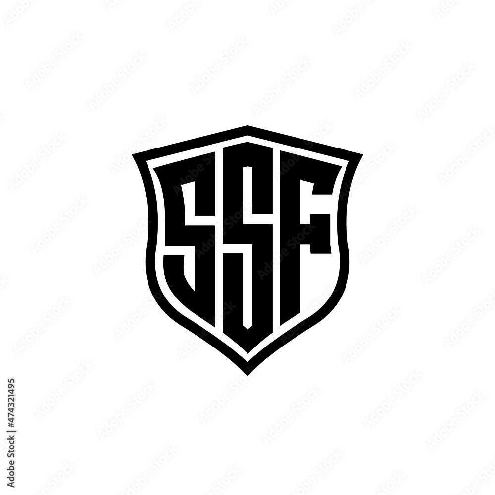SSF letter logo design with white background in illustrator, vector ...