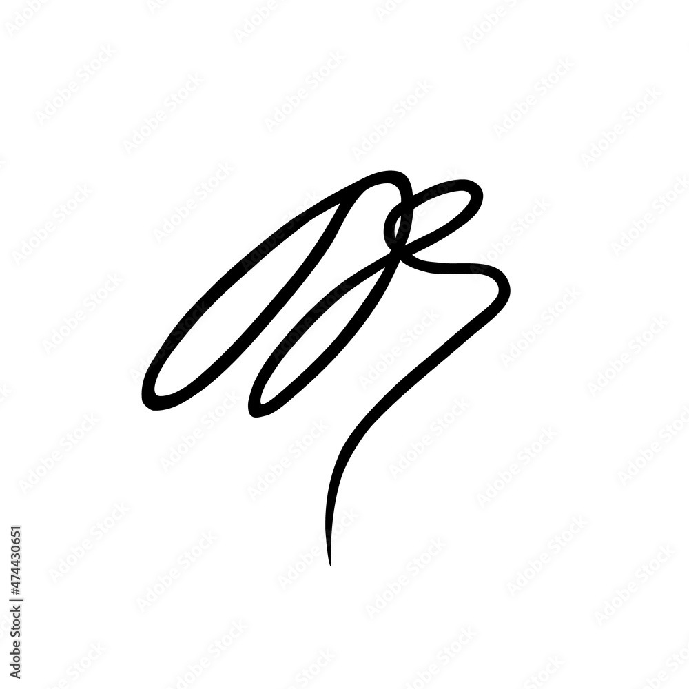 Image vectorielle Stock Vector signature. Fake autograph. Sample doe ...