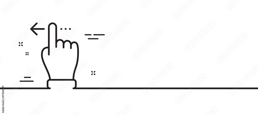 Touchscreen gesture line icon. Slide left arrow sign. Swipe action ...