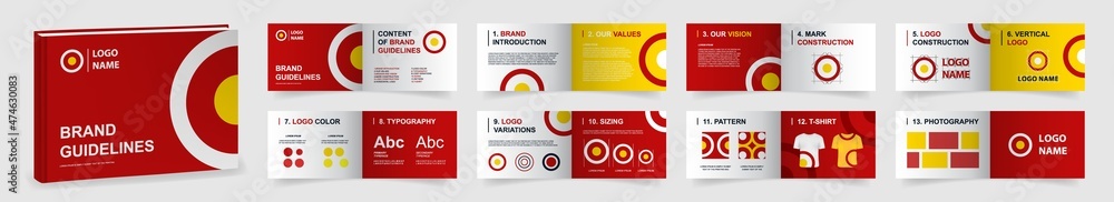 Multi-purpose Brand Guidelines template. Brand Manual presentation ...