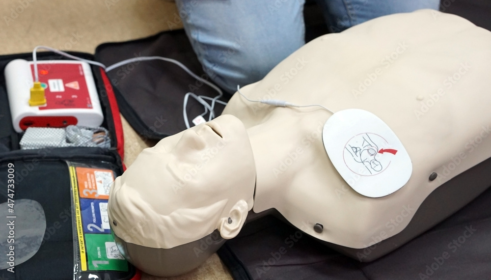 Basic life support simulation scenario for medical students on a dummy ...