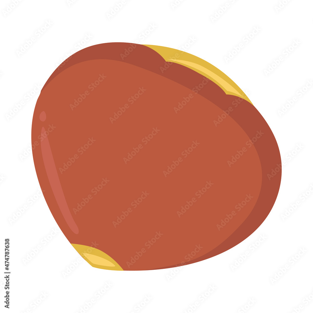 Chestnut Sign Emoji Icon Illustration. Fall Fruit Vector Symbol ...