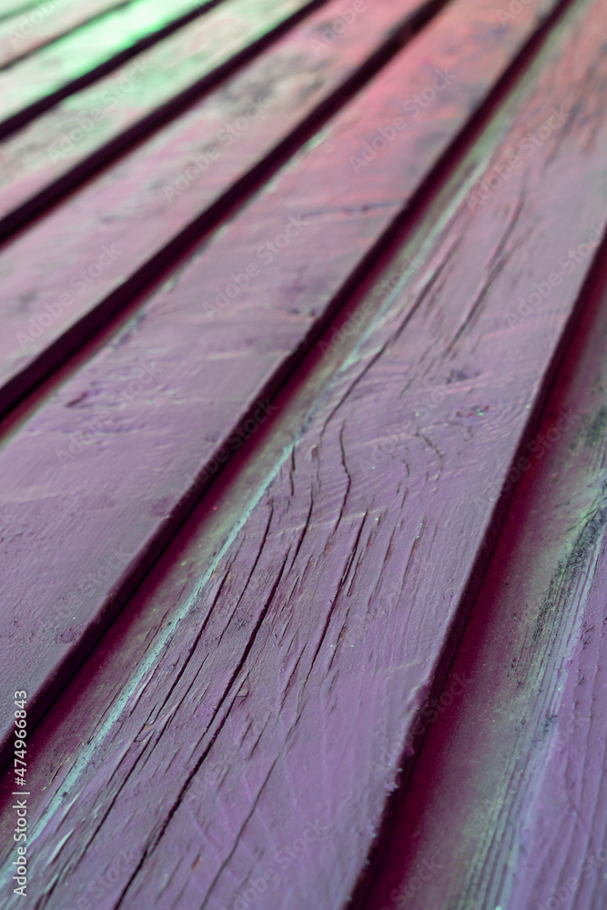 Foto de Stock An empty wooden background made of boards with a various ...