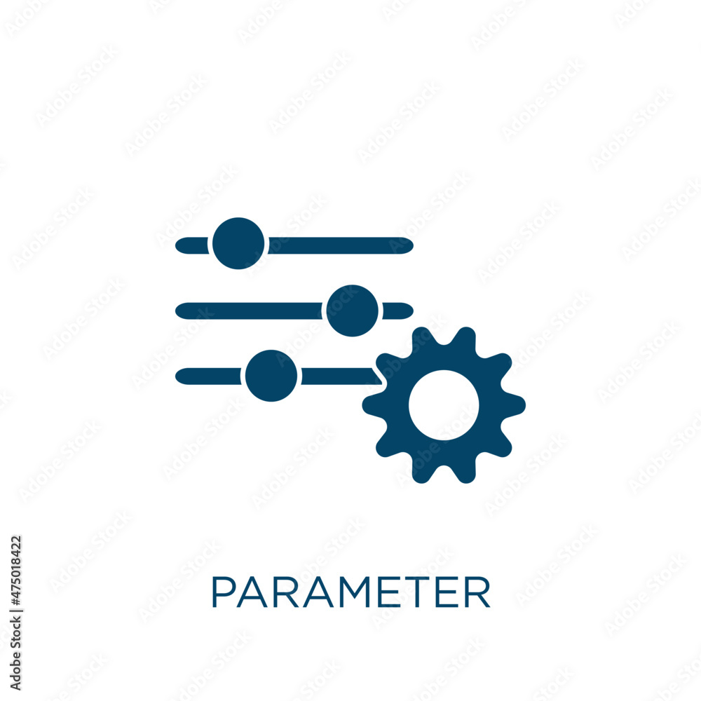 parameter vector icon. parameters filled flat symbol for mobile concept and web design. Black ...