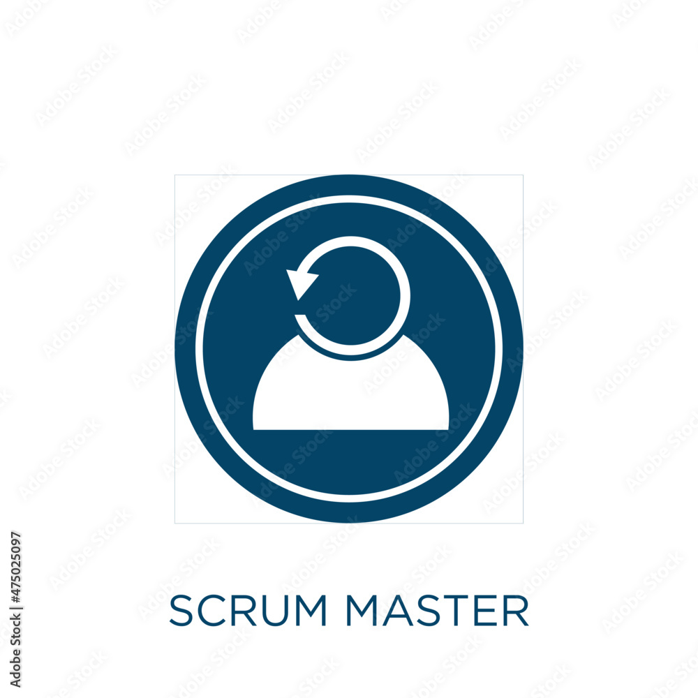 scrum master vector icon. development filled flat symbol for mobile ...