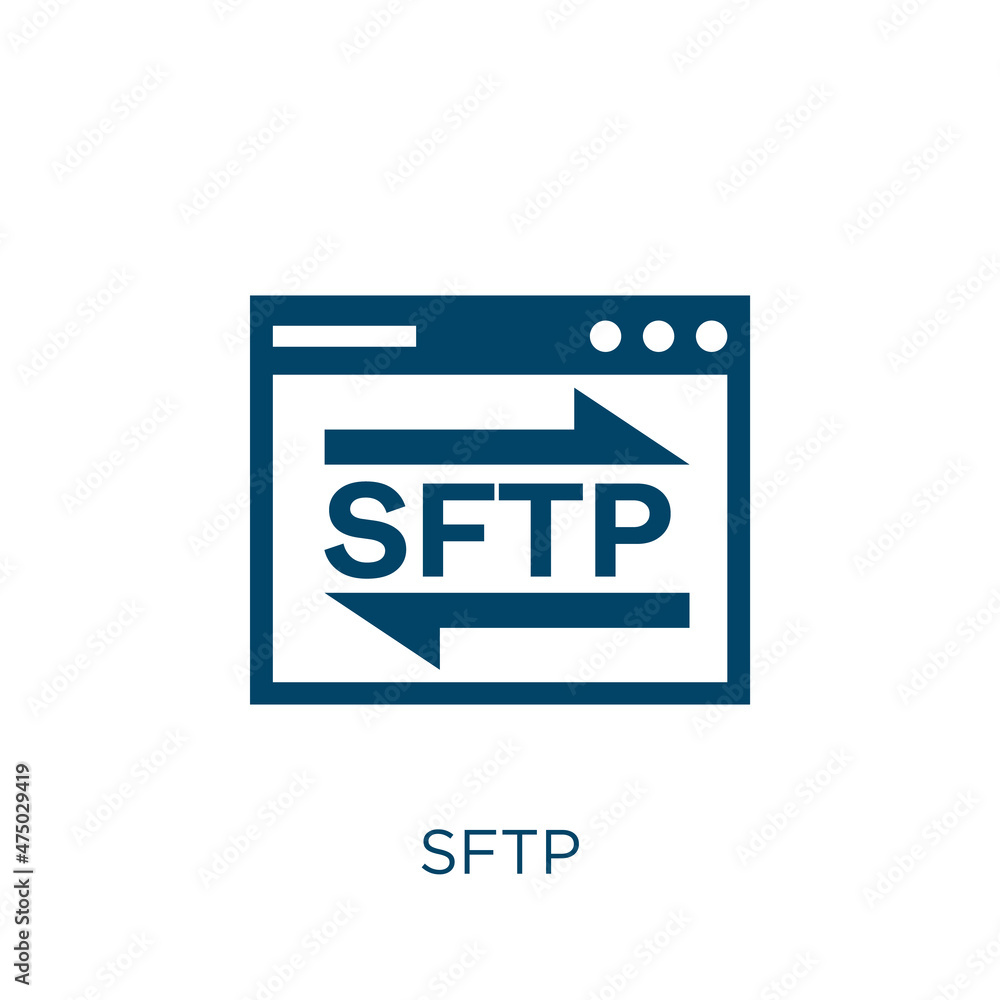 sftp vector icon. secure filled flat symbol for mobile concept and web ...