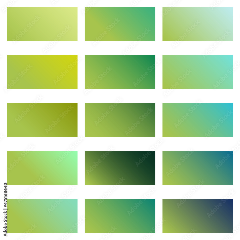 Large set of gradient backgrounds. It is based on the color of lime ...