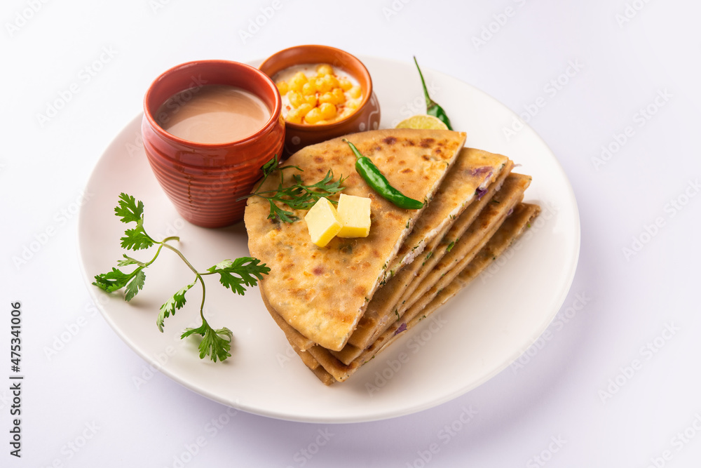 Paneer paratha is a popular North Indian flatbread made with whole ...