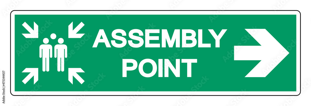 Assembly Point Symbol Sign, Vector Illustration, Isolated On White ...