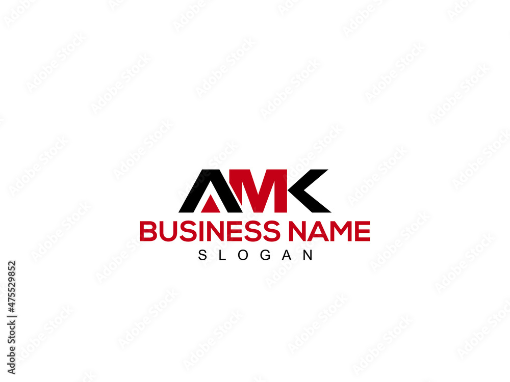 AMK Abstract initial monogram letter logo, alphabet am logo icon design ...