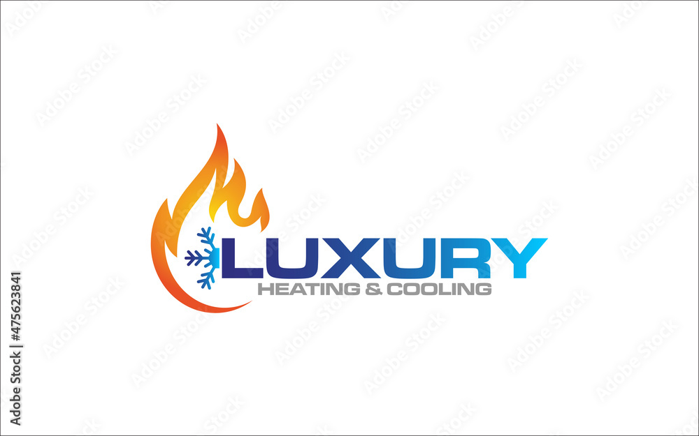 Illustration graphic vector of heating and cooling repair service Logo ...