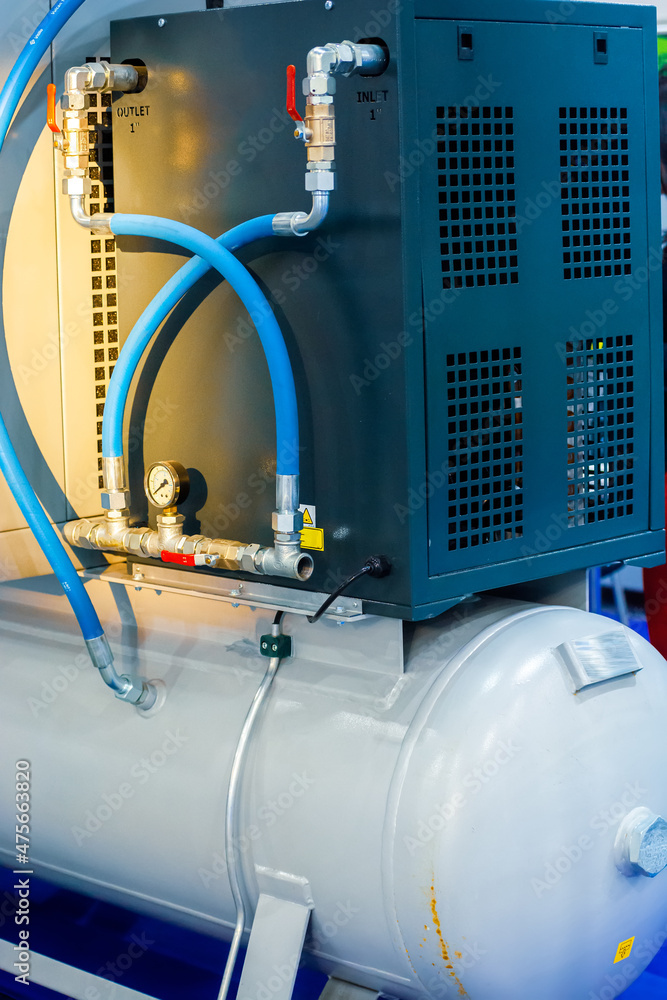 High pressure industrial compressor for air and gases. Compressor part ...