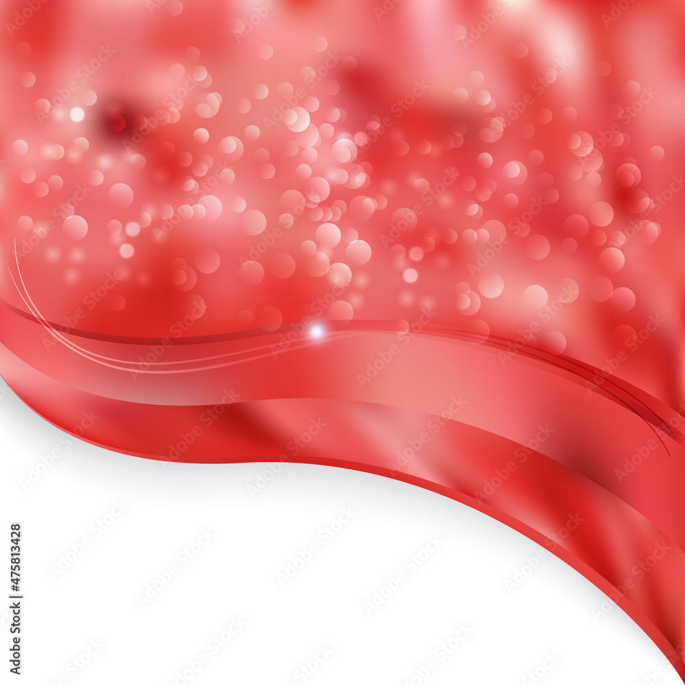 Light Red Wave Powerpoint Background Stock Vector | Adobe Stock