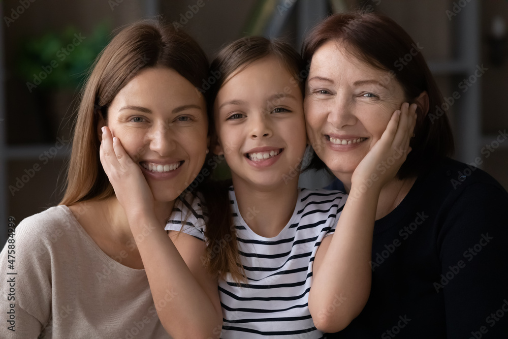 I love you so much mommy and granny. Headshot portrait of affectionate ...