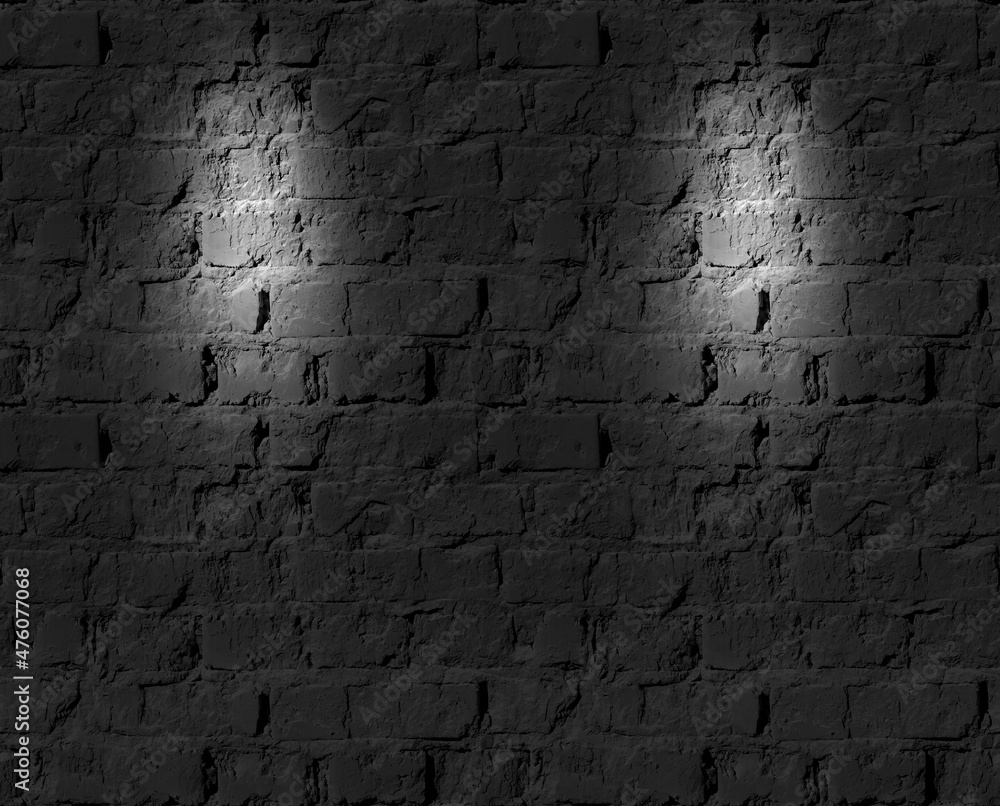 White brick wall background with backlight Stock Photo | Adobe Stock