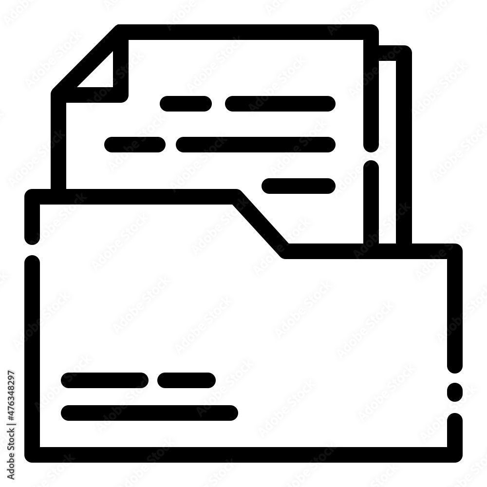 file folder icon illustration Stock Vector | Adobe Stock