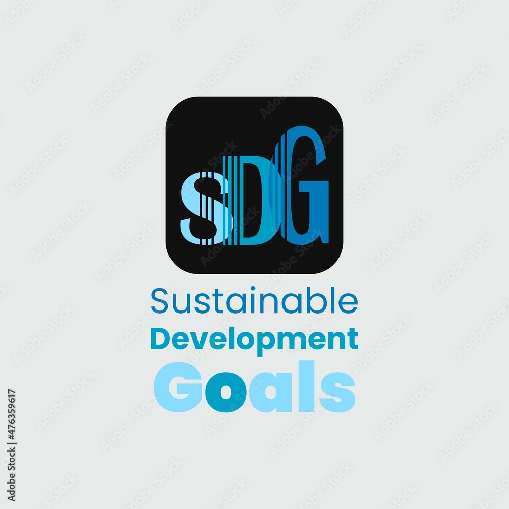 Sustainable Development Goals typography logo design. SDG conceptual ...