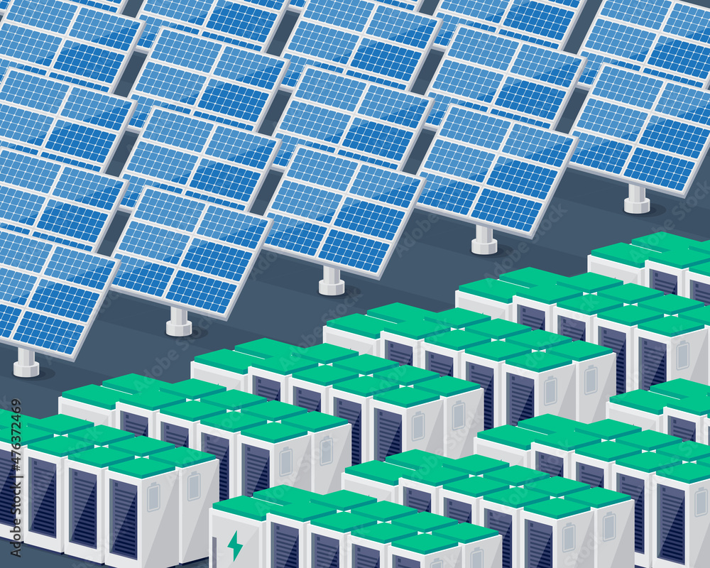 Renewable solar photovoltaic power plant generation station with ...