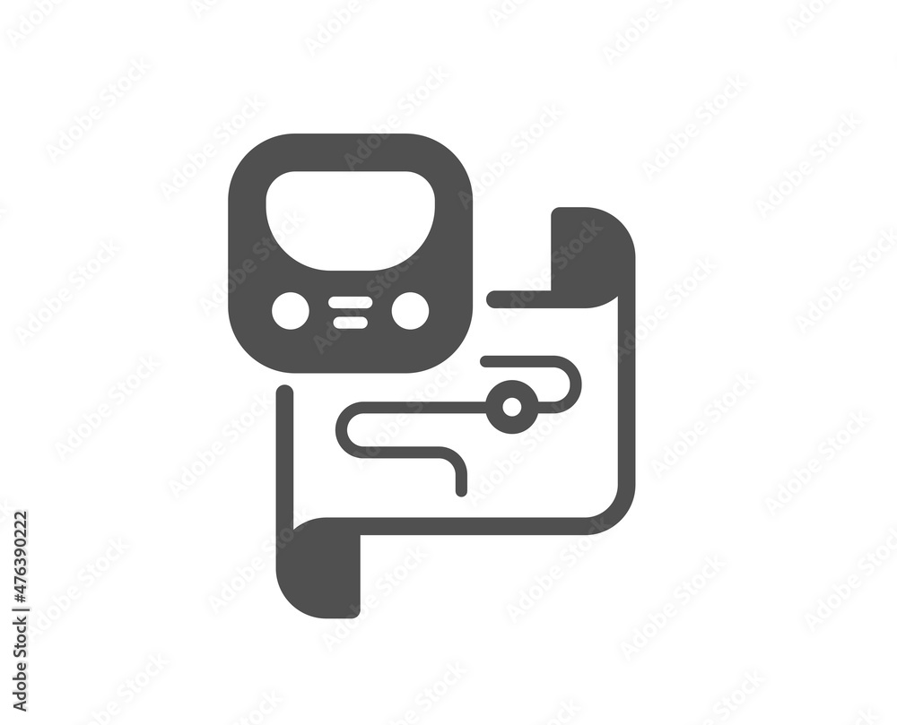 Metro map icon. Underground subway sign. Train transit location symbol ...