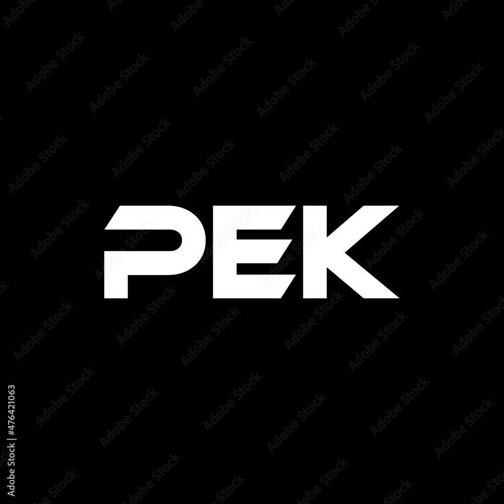 PEK letter logo design with black background in illustrator, vector ...