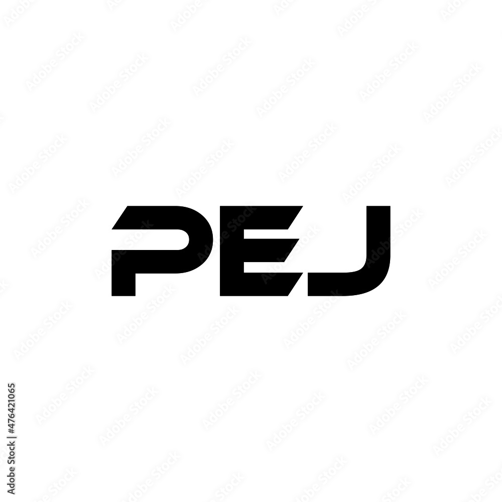 Stock-Vektorgrafik „PEJ letter logo design with white background in ...