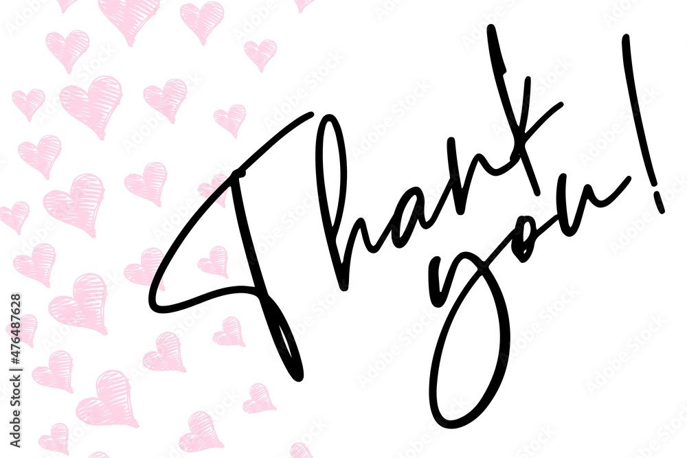 Thank You Card. Hand Written Lettering for Title, Heading, Photo ...