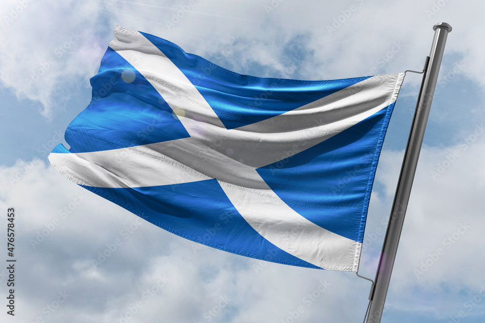 The flag of Scotland (Scottish Gaelic: bratach na h-Alba; Scots: Banner ...
