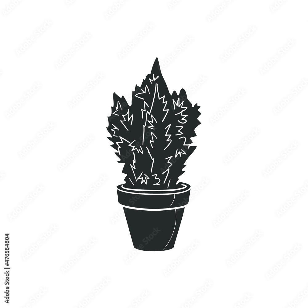 Marijuana Plant Icon Silhouette Illustration. Cannabis Hemp Natural ...