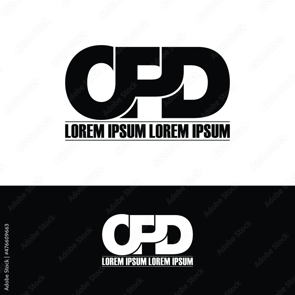 OPD letter monogram logo design vector Stock Vector | Adobe Stock