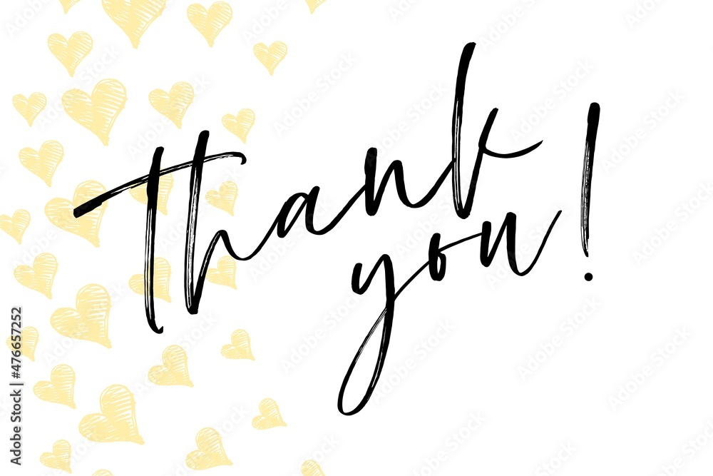 Thank You Card. Hand Written Lettering for Title, Heading, Photo ...