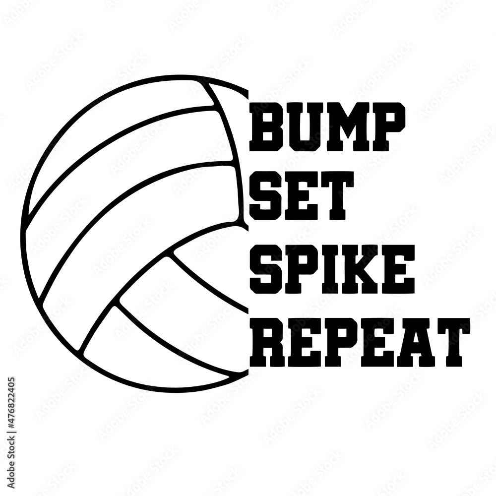 volleyball bump set spike repeat sports inspirational quotes ...