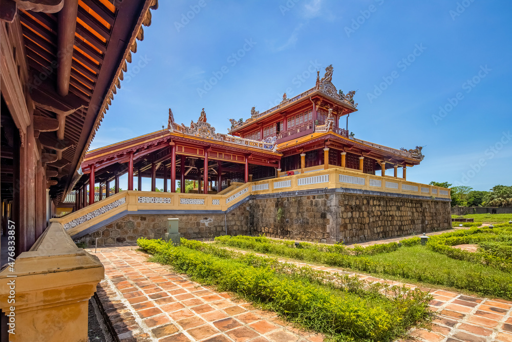 Wonderful view of the Quang Minh palace within the Citadel in Hue ...