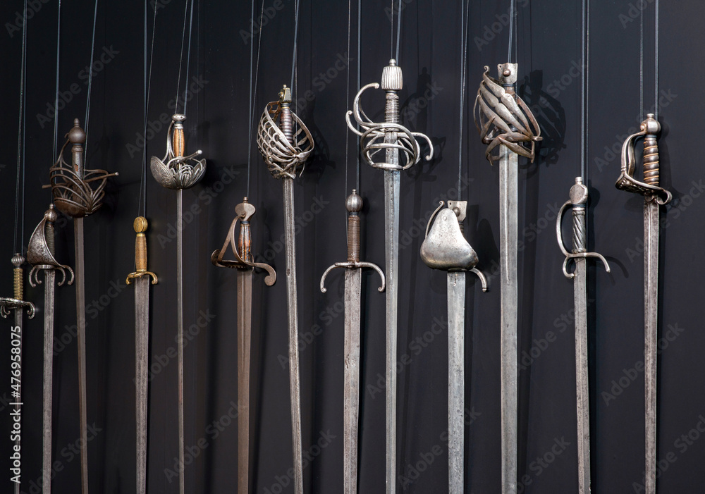 antique swords blades sabres and swords Stock Photo | Adobe Stock