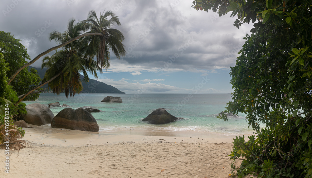 Large format high resolution panoramic photo of typical Seychelles ...