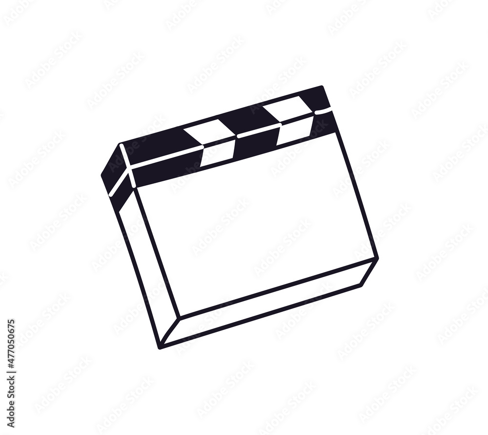 Outline clapperboards in foreshortening. The director's clapper board ...