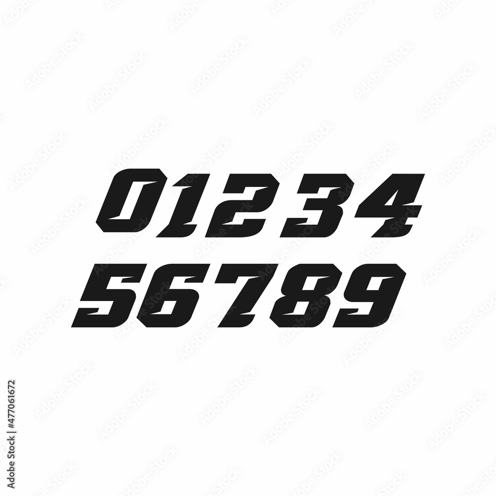 Racing number logo design Stock Vector | Adobe Stock