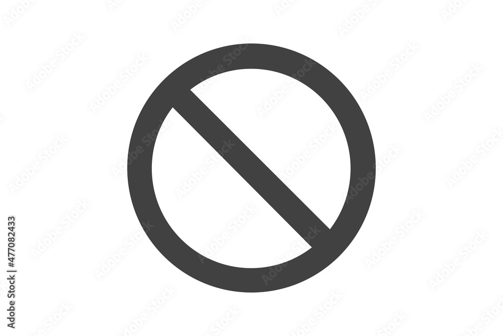 Stop icon. No sign symbol. Vector danger risk warning on white ...