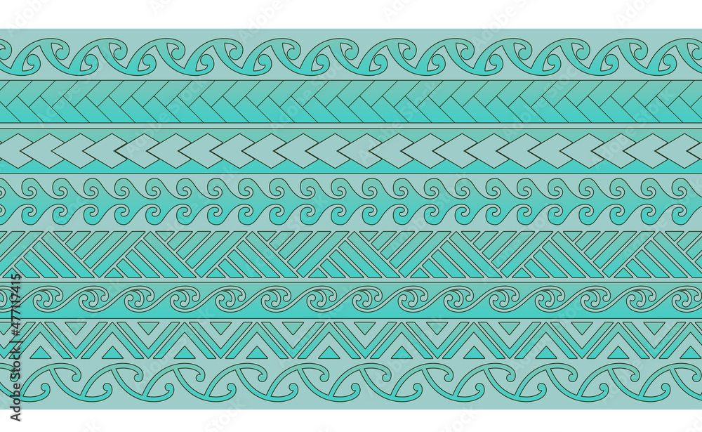 polynesian maori pattern vector illustration wallpaper tile tatto ...